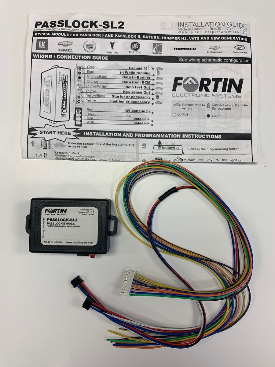 Fortin PASSLOCK-SL2 - GENERAL MOTORS PASSLOCK DATA BYPASS KIT – X-treme ...